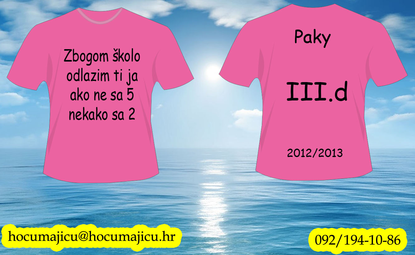 Majice za maturu | Hoću Majicu